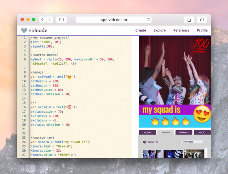 Vidcode Teaches Teens to Code Through Making Snapchat and Instagram Filters | Y Combinator